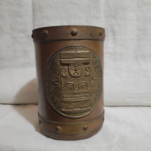 Dining | Vintage Collectable Mayan Brass Copper Mug | Poshmark